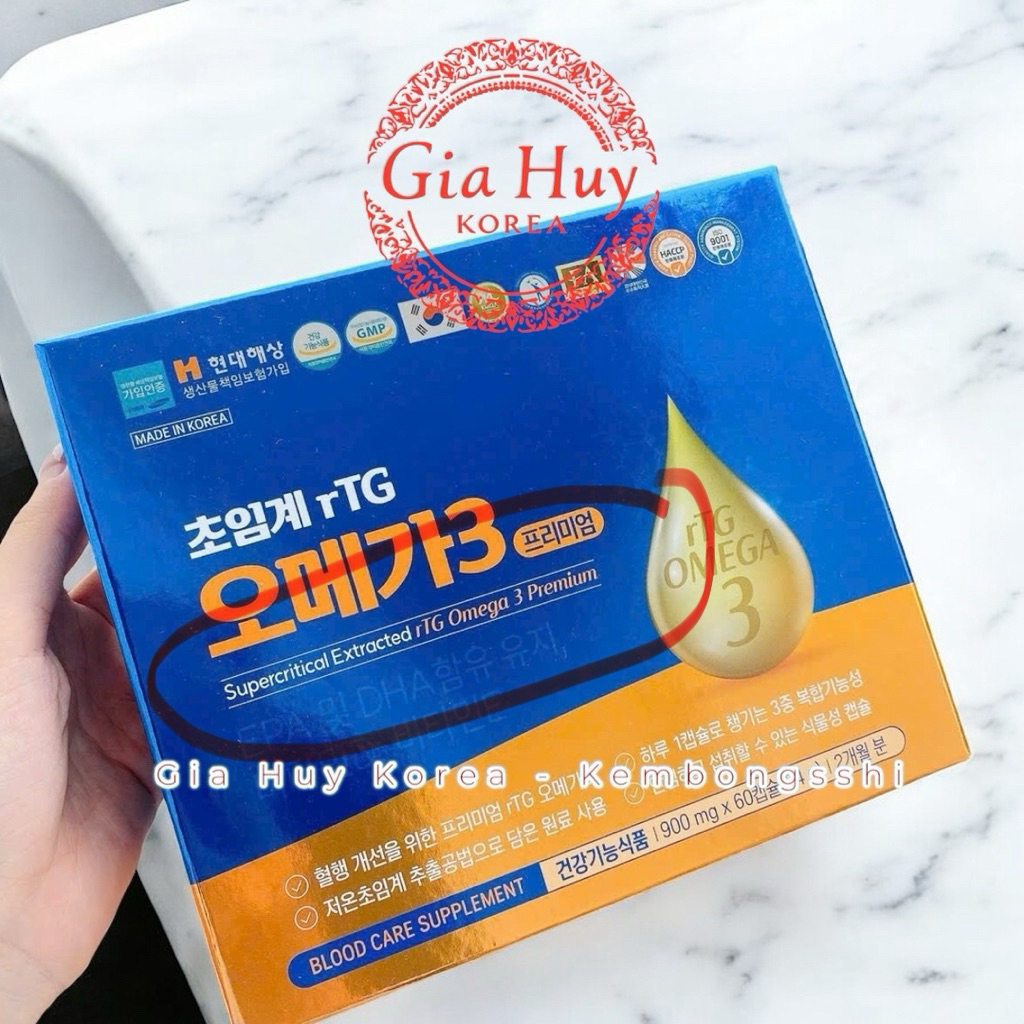 DẦU CÁ Supercritical Extracted rTG Omega 3 Premium Hàn Quốc | Shopee ...