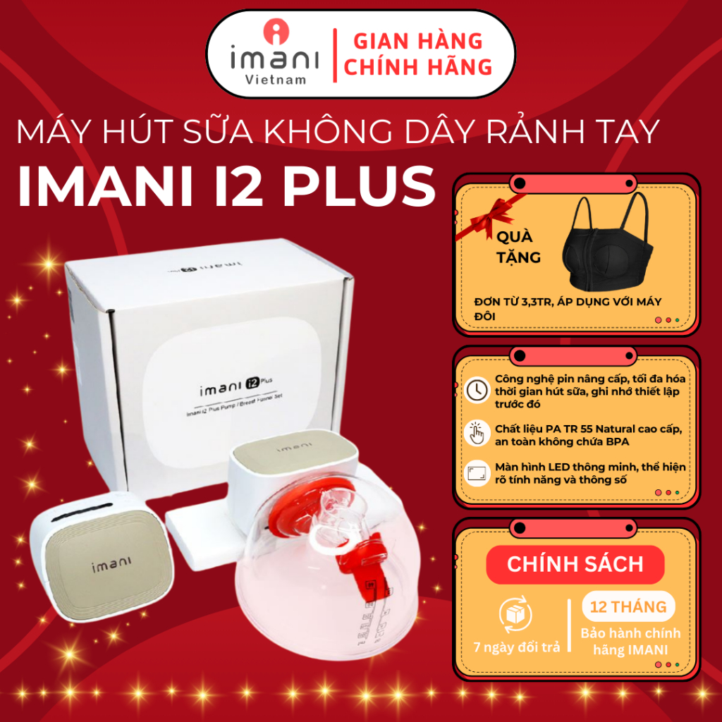 Máy hút sữa không dây IMANI I2, I2 Plus, thiết kế màn hình LED thông ...