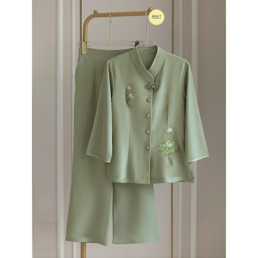 DL34 RÊU (Họa Y Pháp Phục) Đồ Lam Đi Chùa, Top Quần Áo Thời Trang Cho Phật Tử Nữ, đủ size ...