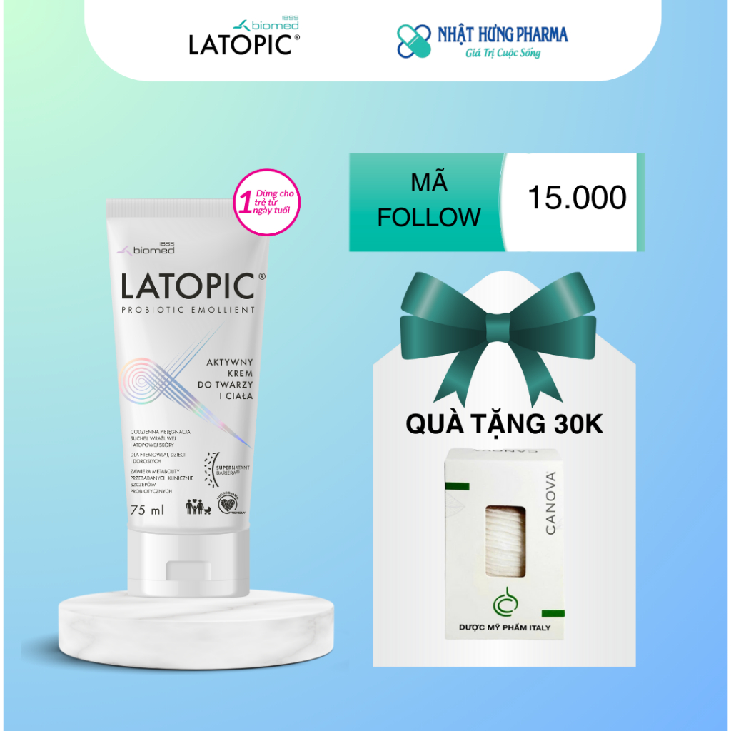 Kem Dưỡng Ẩm LATOPIC Face And Body Cream Giảm Kích Ứng Dịu Ngứa Tăng ...