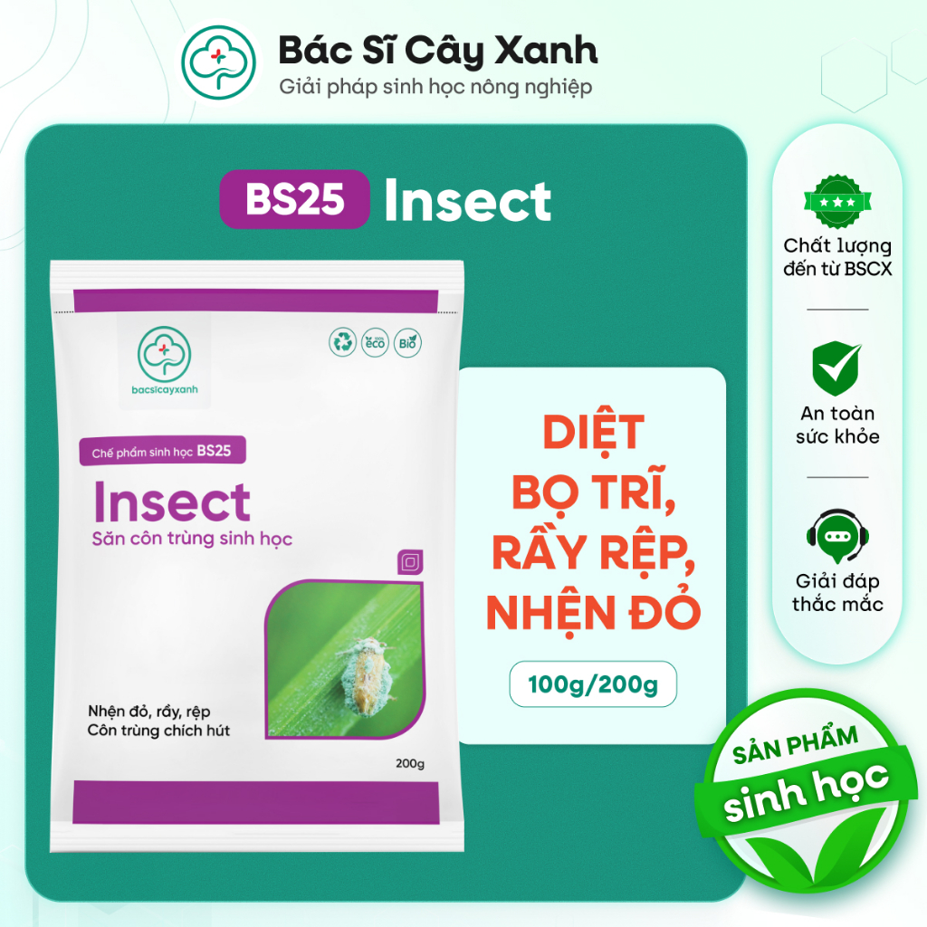 Chế Phẩm Phòng Trừ Bọ Trĩ Rầy Rệp Nhện Đỏ BS25 Insect - Diệt Côn Trùng Sinh Học - Bác Sĩ Cây ...