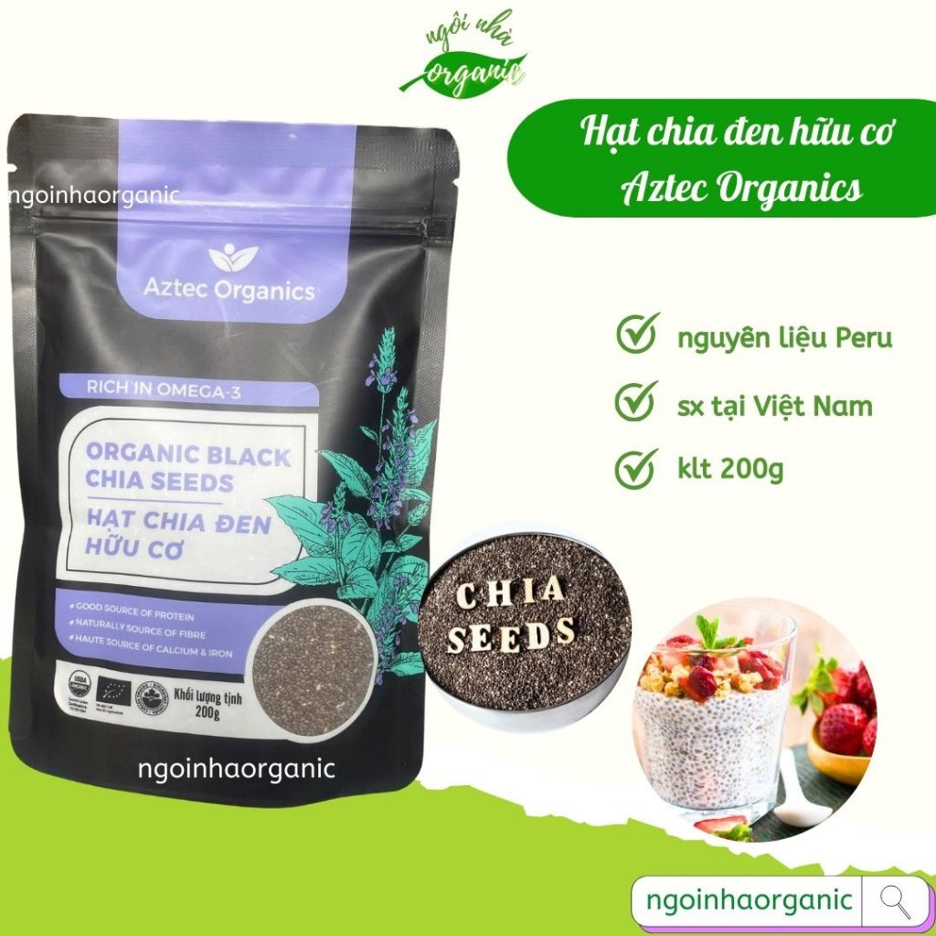 Hạt Chia Hữu Cơ Aztec Organics Organic Chia Seeds | Shopee Việt Nam