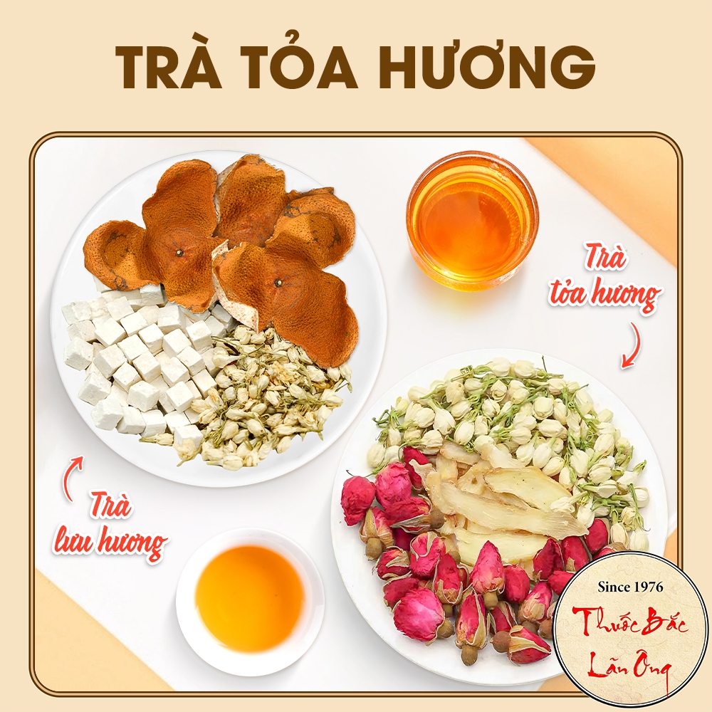 Trà lưu hương, khử mùi mix sẵn, trà thảo mộc thơm cơ thể (Bạch linh ...