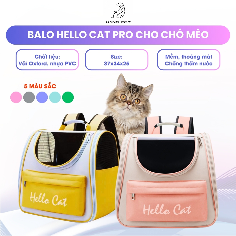 Balo Hello Cat Pro Cho Chó, Mèo Thiết Kế Thoáng Khí, Có Cửa Hông, Chống ...