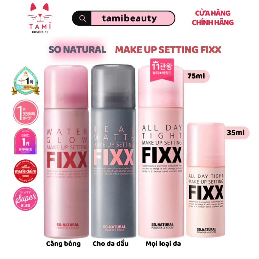 Xịt Khóa Nền Makeup Fixx So Natural Makeup Setting | Shopee Việt Nam
