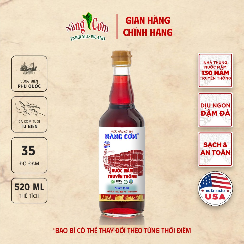 Nước Mắm Nàng Cơm Phấn Chì 35N 520ml - Đặc Sản Phú Quốc | Shopee Việt Nam