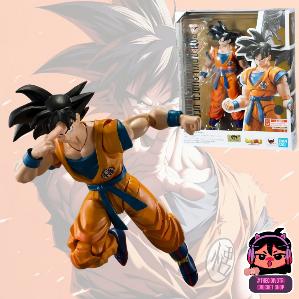 SHF BANDAI (AUTHENTIC) HIGH QUALITY ACTION FIGURE "SON GOKU SUPER HERO ...