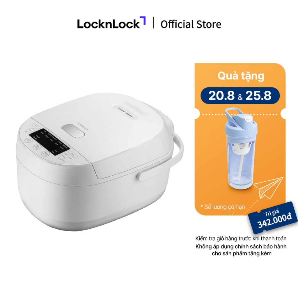 Nồi cơm điện Lock&Lock Electric Rice Cooker 1L Màu trắng EJR311WHT ...
