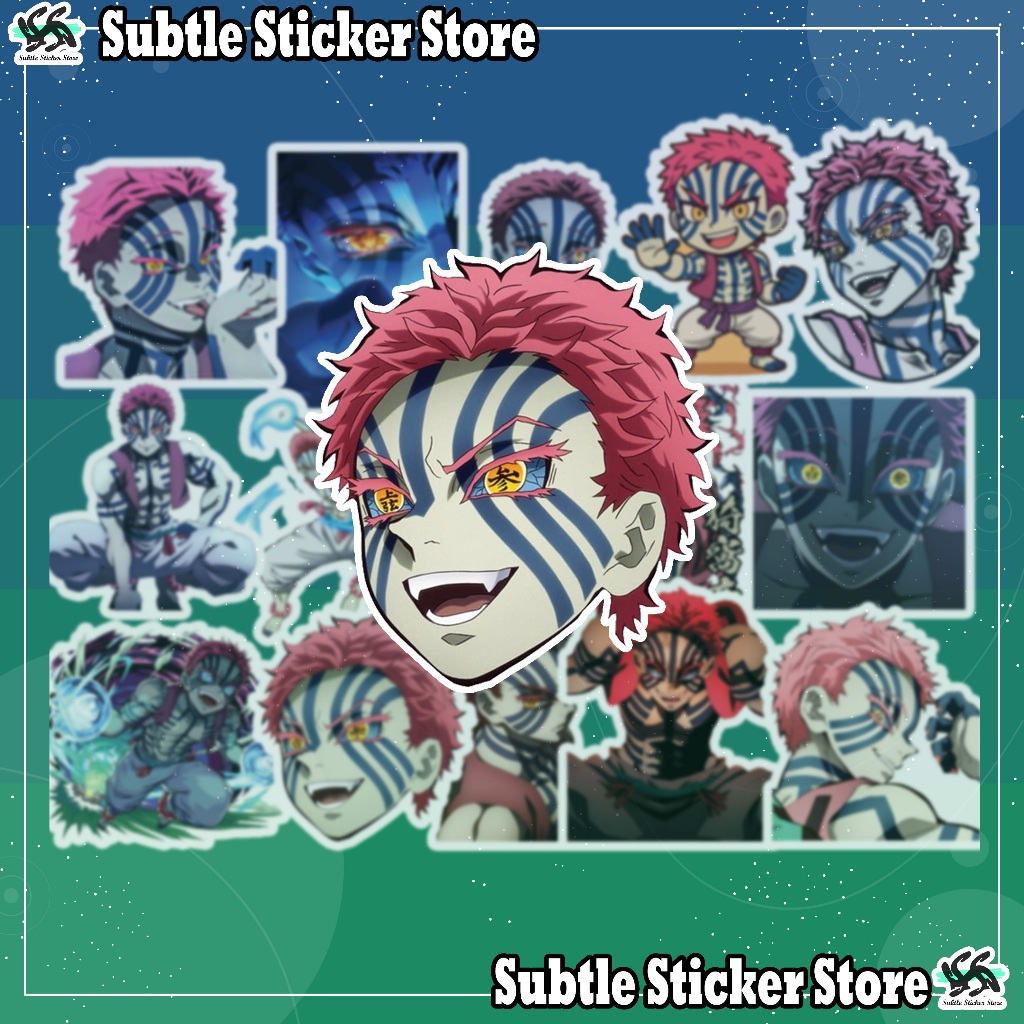 [Kimetsu no Yaiba] - Set 10/15 Sticker Akaza anime/manga Demon Slayer ...