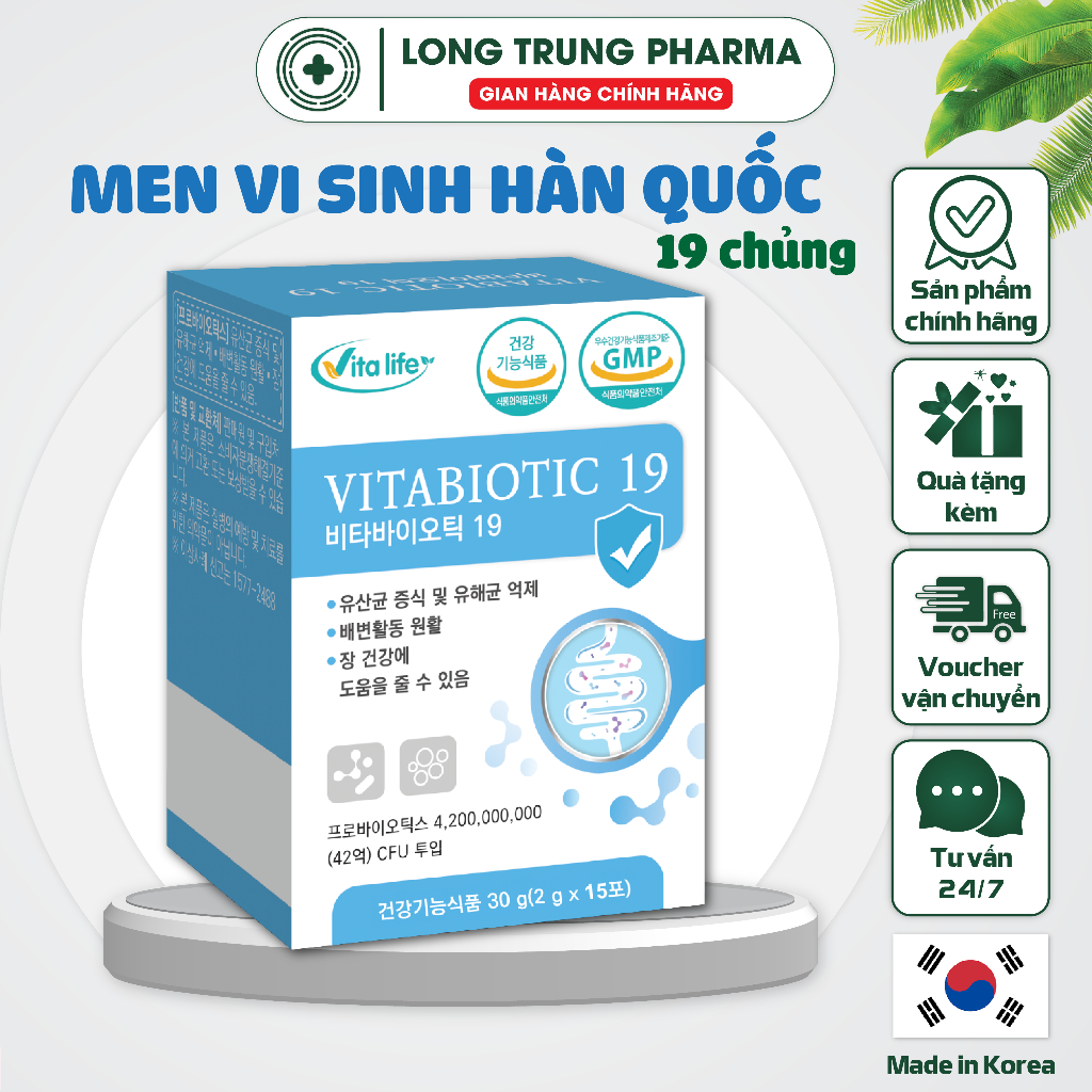 VITABIOTIC 19 Men Vi Sinh Probiotics 19 Chủng Bổ Bung Lợi Khuẩn Đường ...