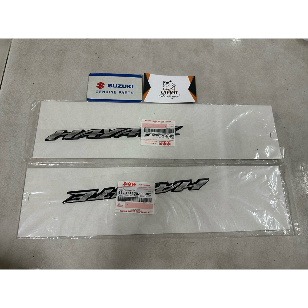 Tem dàn áo , Tem chữ nổi Hayate SS suzuki chính hãng (1 cặp) | Shopee ...