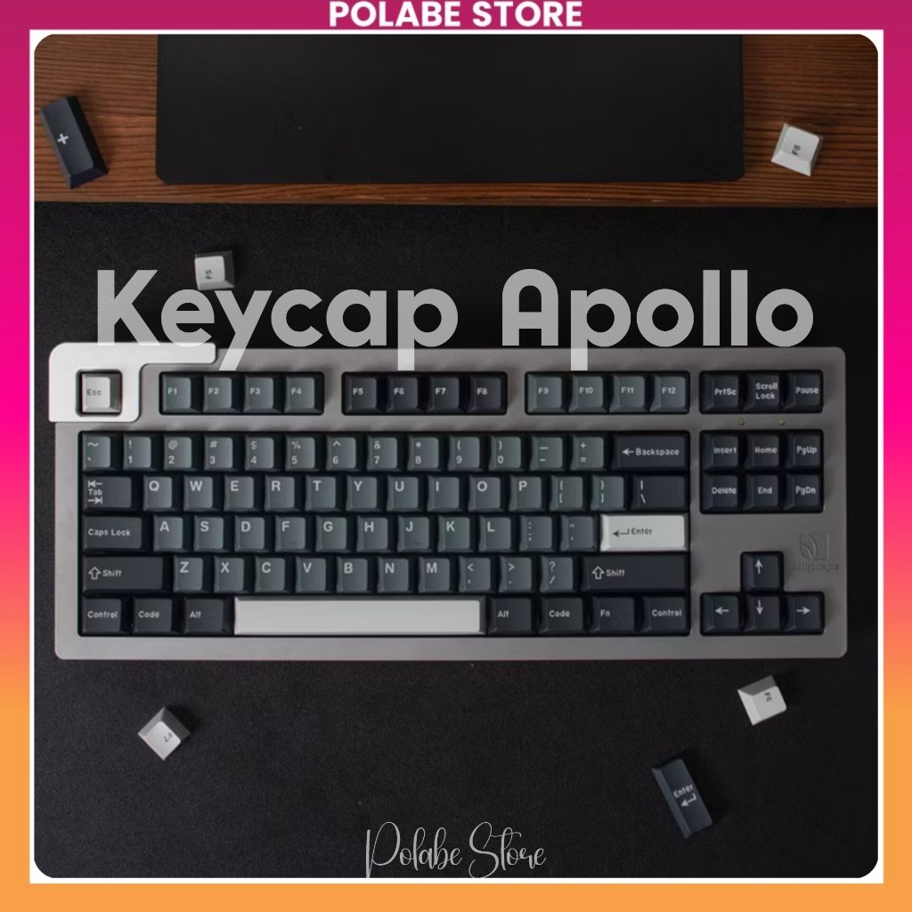 Keycap Apollo Mario cherry Profile Keycap CMK White Gray ABS double ...