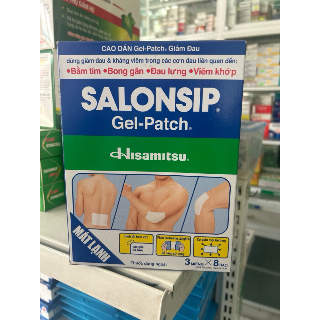 Salonsip gel patch ( mẫu mới bịt 3 miếng x 8gói) | Shopee Việt Nam