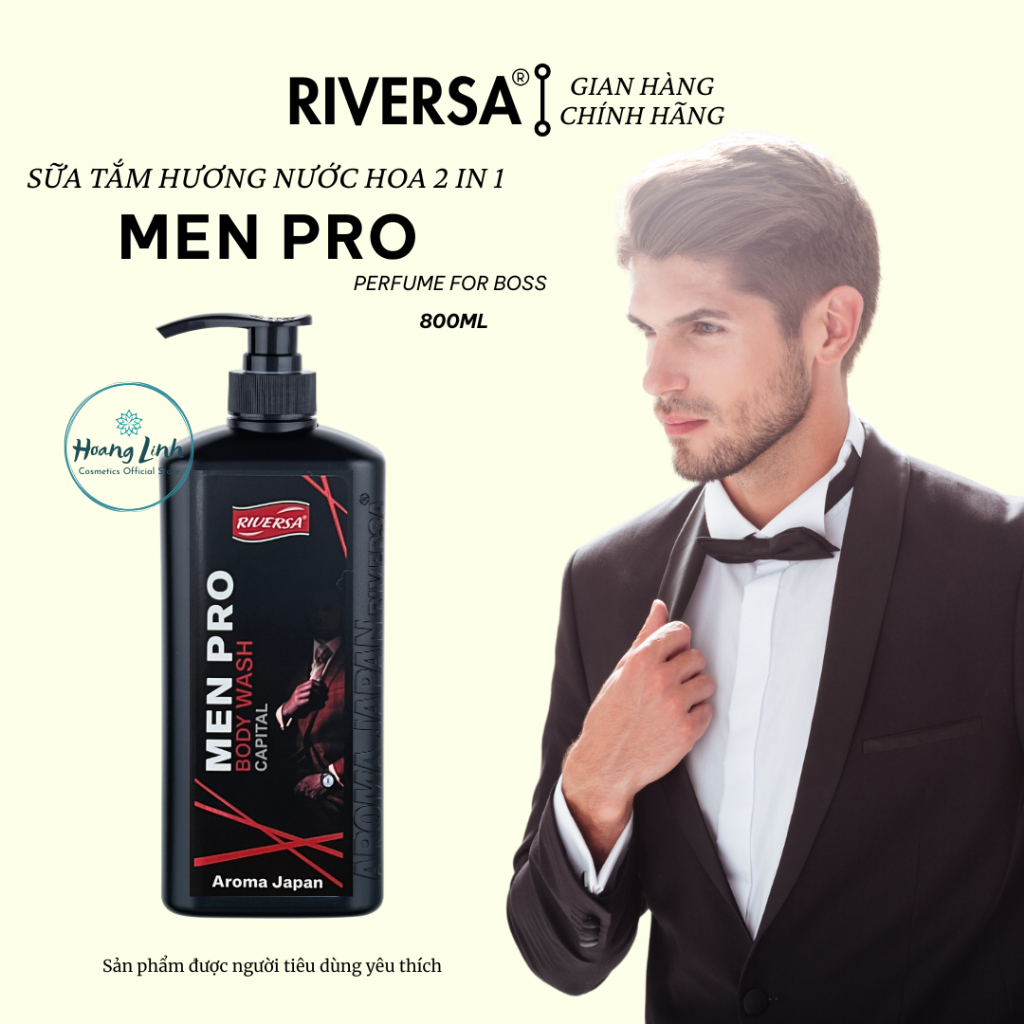 Sữa tắm gội nam 2 in1 hương nước hoa RIVERSA MENPRO 800ml | Shopee Việt Nam