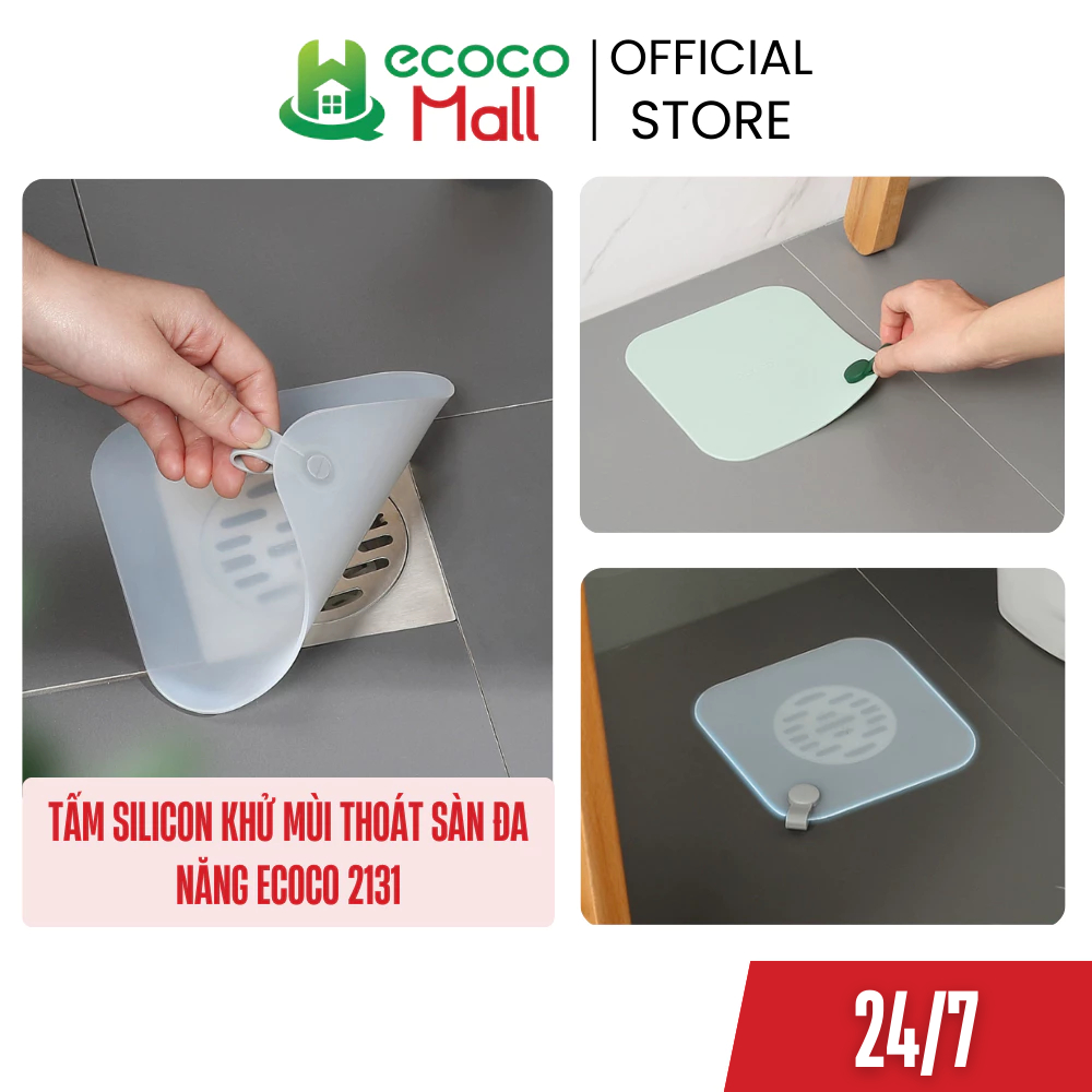 Tấm silicon khử mùi thoát sàn đa năng ECOCO, ngăn côn trùng, chống ...