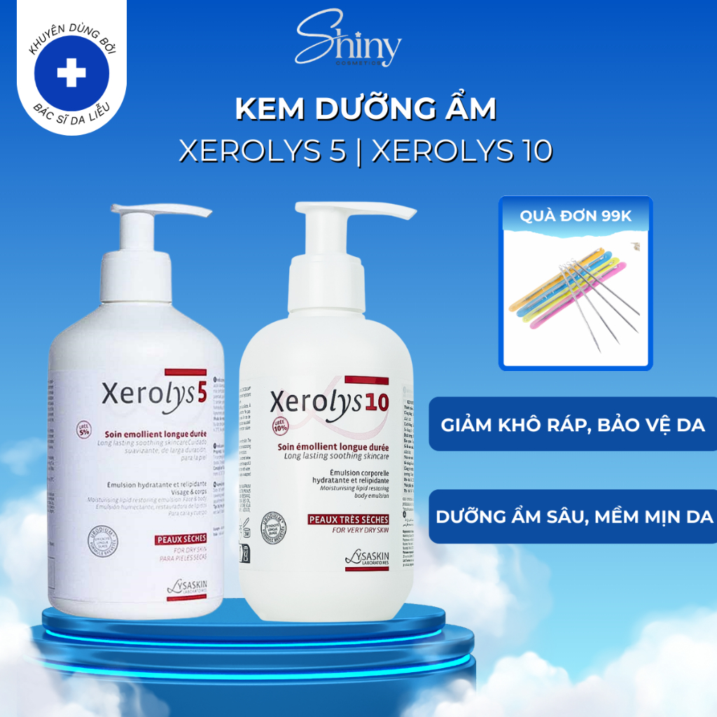 Kem Dưỡng Ẩm Xerolys 5, Xerolys 10 cho da khô, da chàm, da bong tróc ...