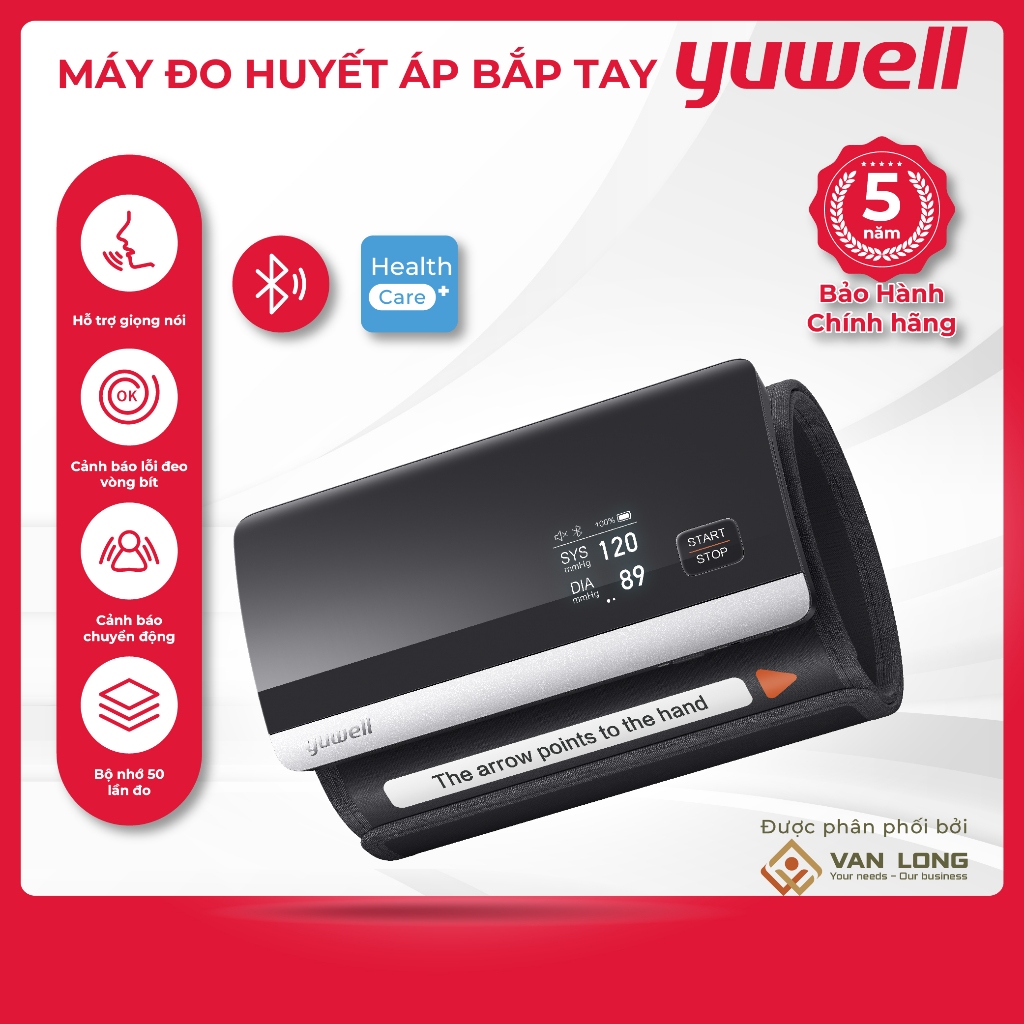 Máy đo huyết áp điện tử bắp tay Yuwell YE630CR - Bảo hành chính hãng 5 năm | Shopee Việt Nam