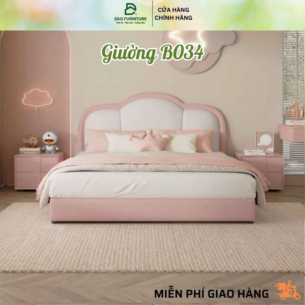 Khung Giường Ngủ Bọc Da Cao Cấp, Khung Giường Ngủ Dễ Thương B034 -Kích ...