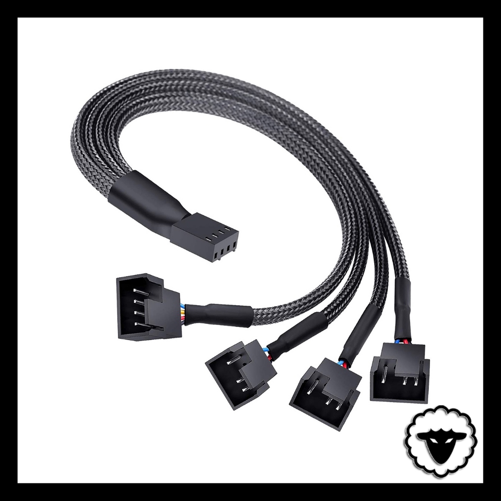 Dây Cable Chia Fan 1 Ra 2, 3, 4 Cổng PWM Bọc Lưới Cao Cấp | Shopee Việt Nam