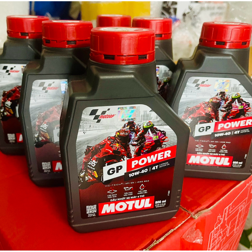 GP Power 10w40 800ml - 1L Dùng cho các loại xe số, tay côn đời mới hiện nay : Future Fi,Sirius ...