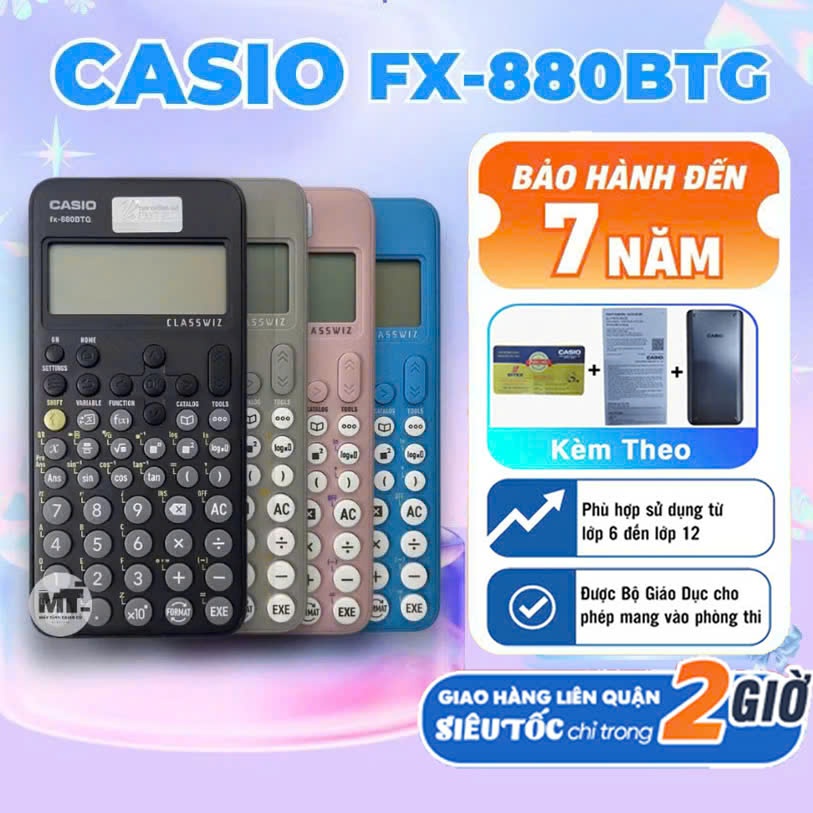 Máy Tính Casio Fx-880BTG Chính Hãng, Loại Mới Nhất Dành Cho Học Sinh ...