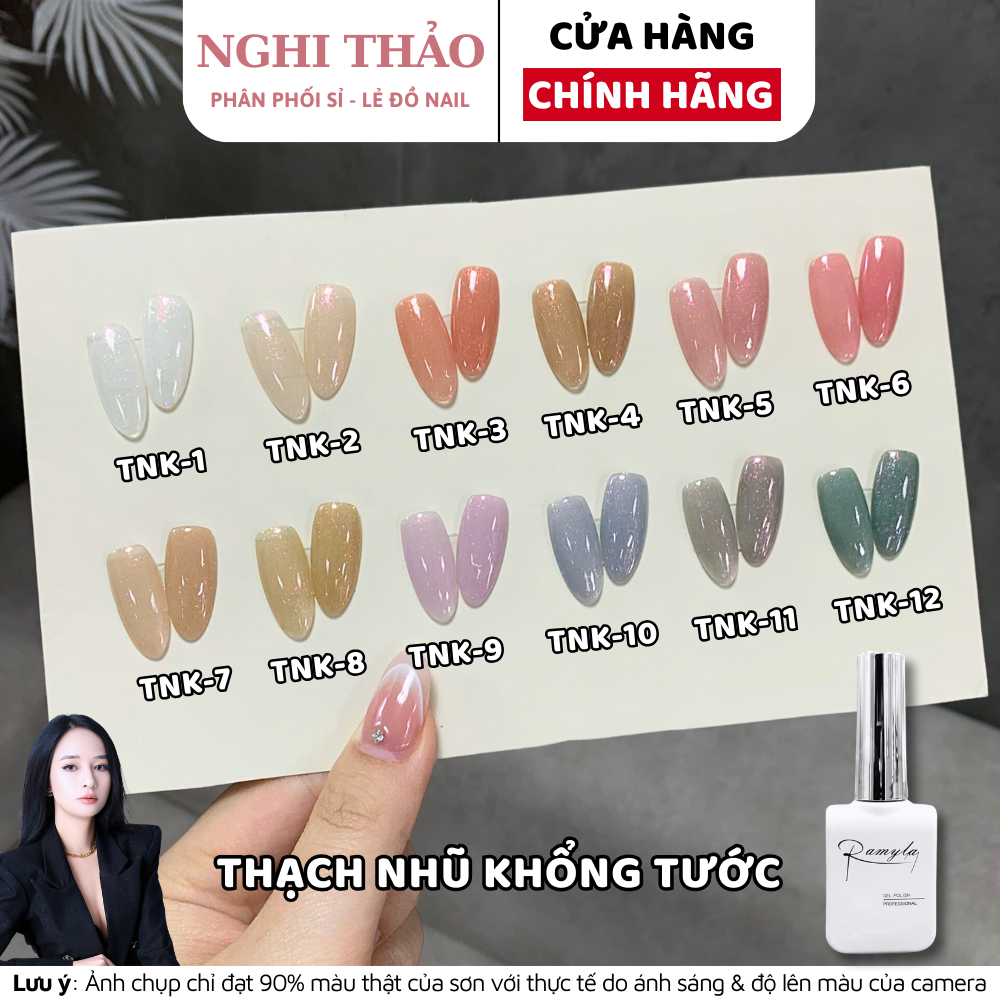 Sơn gel thạch nhũ khổng tước lẻ màu RAMYLA Nghi Thảo Nails | Shopee ...