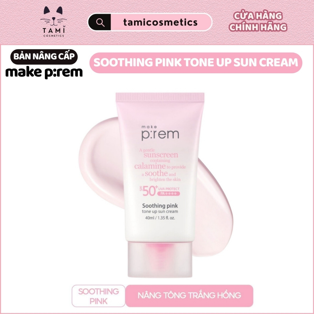 Kem Chống Nắng Make Prem Soothing Pink Tone Up Sun Cream Nâng Tone Hồng ...