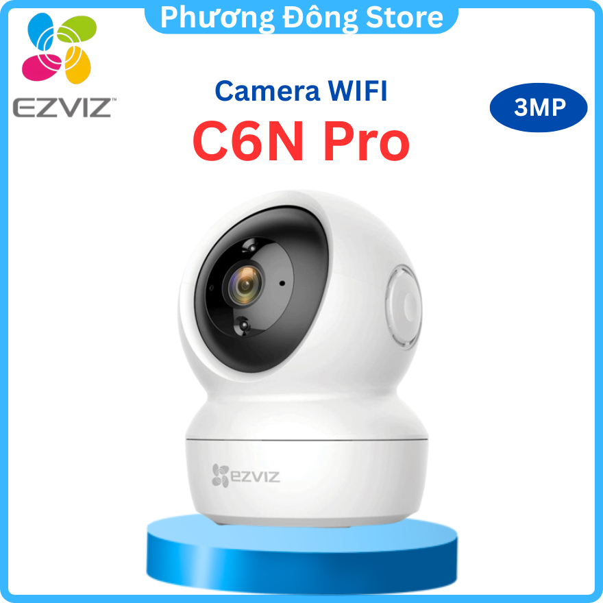 CAMERA IP WIFI TRONG NHÀ EZVIZ C6N PRO 3MP Color 2K - Xoay 360 Độ, Nút ...