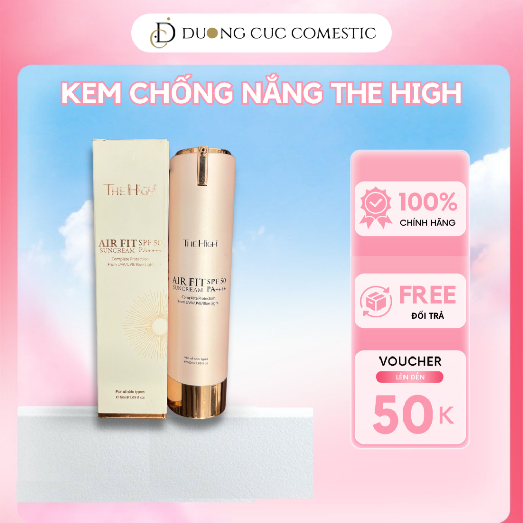 Kem chống nắng nâng tone The High Airfit Sun Cream thay lớp makeup tự nhiên 50ml DC165 | Shopee ...