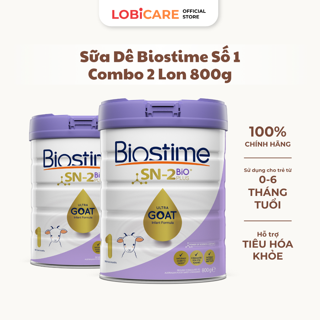 Combo 2 Lon Sữa Dê Giúp Cải Thiện Hệ Tiêu Hóa Biostime Ultra Goat - Sữa ...