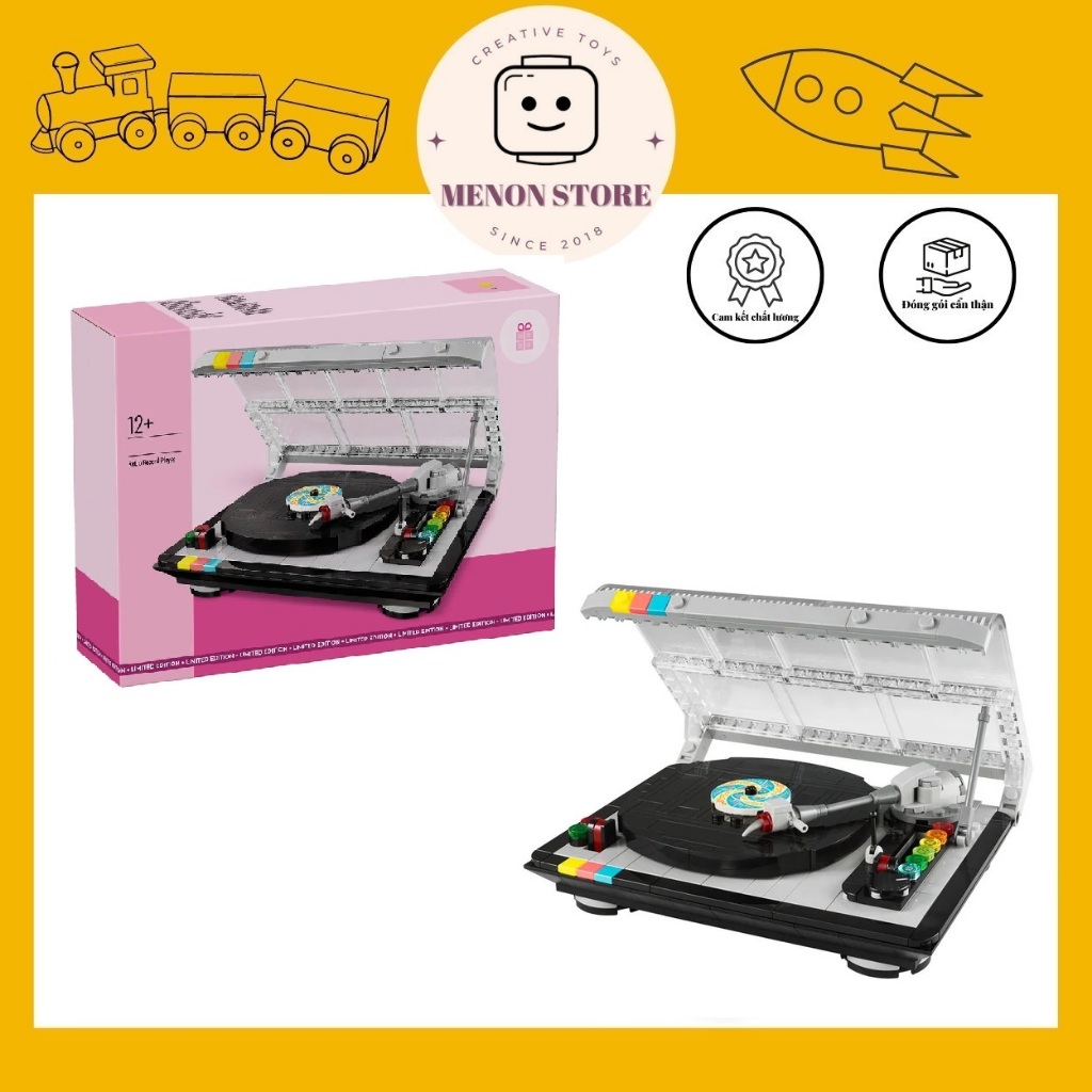 Đồ chơi lắp ráp 10649 40699 Máy Hát Đĩa Cổ Điển Retro Record Player ...