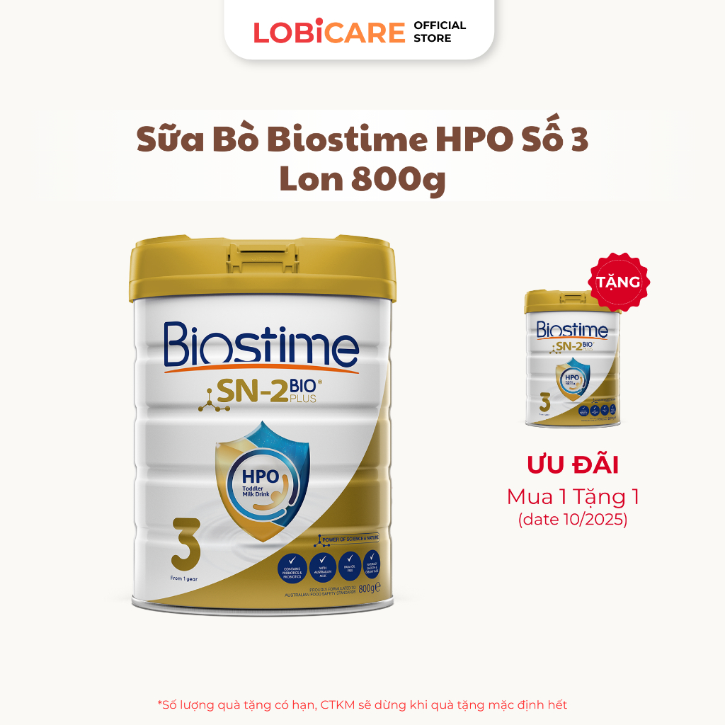 Sữa Bò Biostime HPO Chính Hãng từ Úc Hộp 800G – Hấp Thu Tốt Hỗ Trợ Tiêu ...
