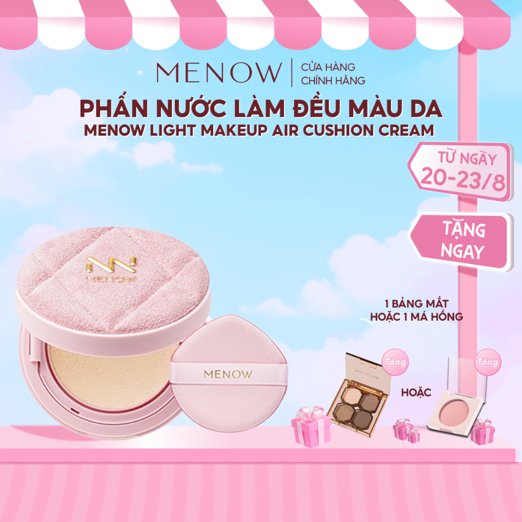 Phấn nước trang điểm làm đều màu da Menow Light Makeup Air Cushion ...