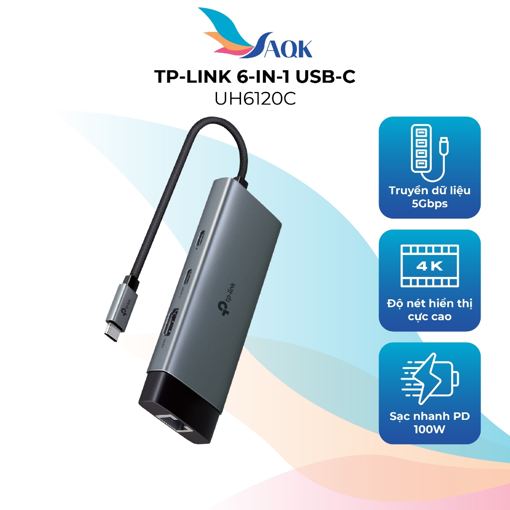 Cổng chuyển đổi TP-Link 6-in-1 USB-C UH6120C - Hàng chính hãng | Shopee ...