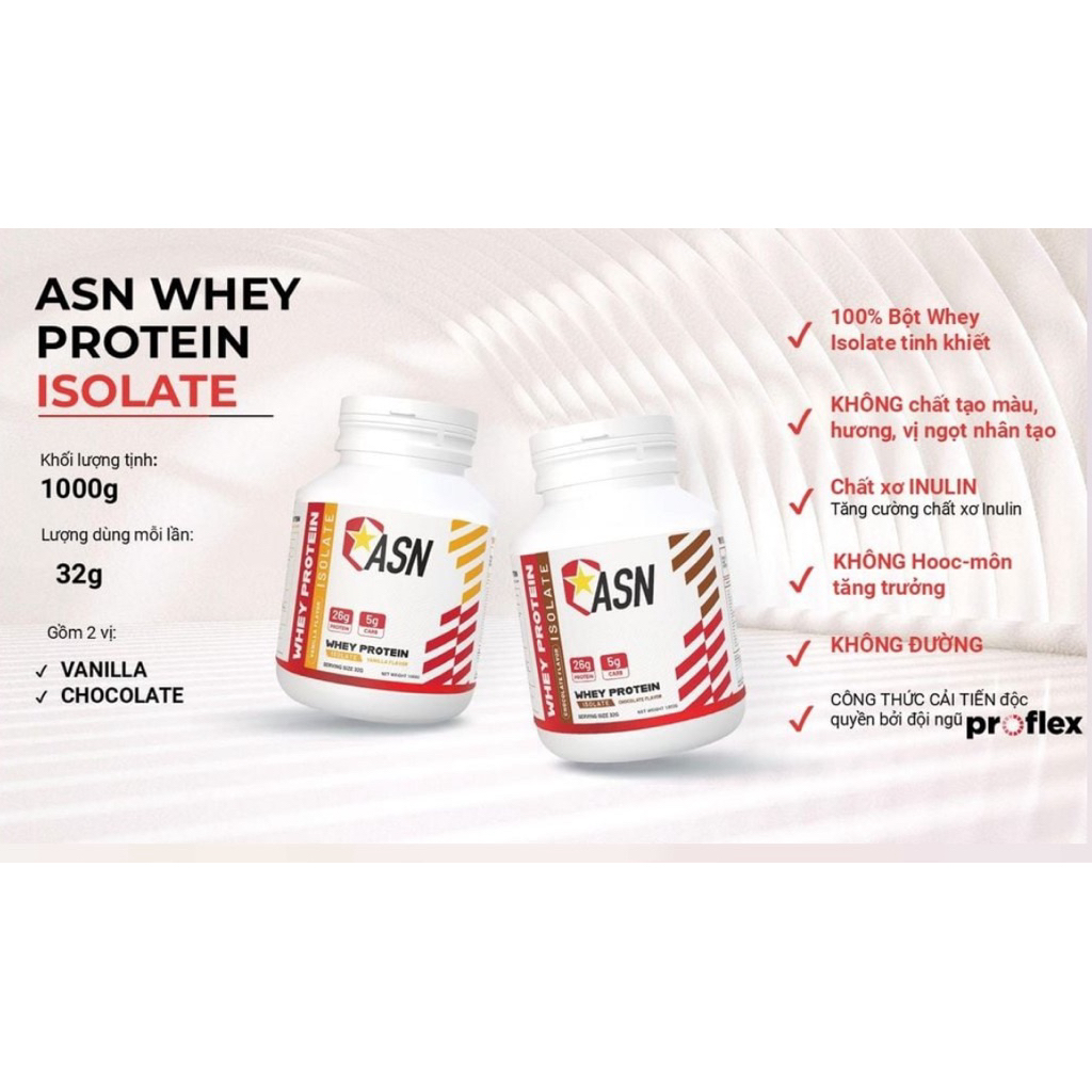 Thực phẩm bổ sung ASN 100% Whey Protein Isolate | Shopee Việt Nam