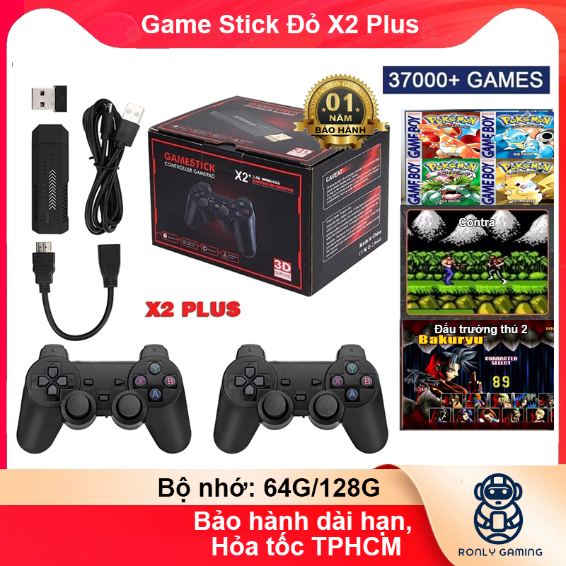 Game Stick 3D X2 PLUS/PRO chơi PSP, PSx, GameBoy ... HDMI điện tử 4 nút ...