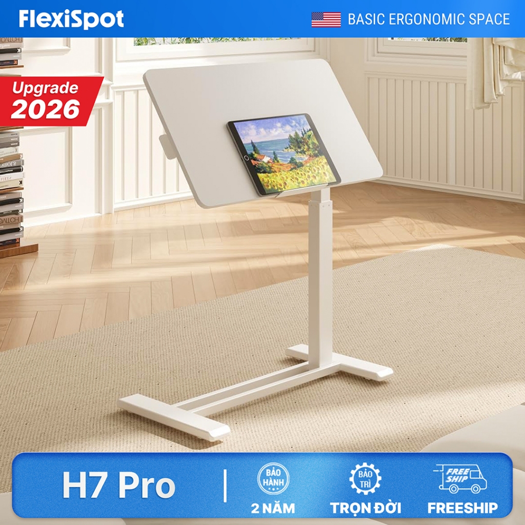 [Nâng cấp 2026] Bàn Làm Việc Di Động DERGO Flexispot H7/H7 Pro Bàn Điều Chỉnh Độ Cao Thay Đổi ...