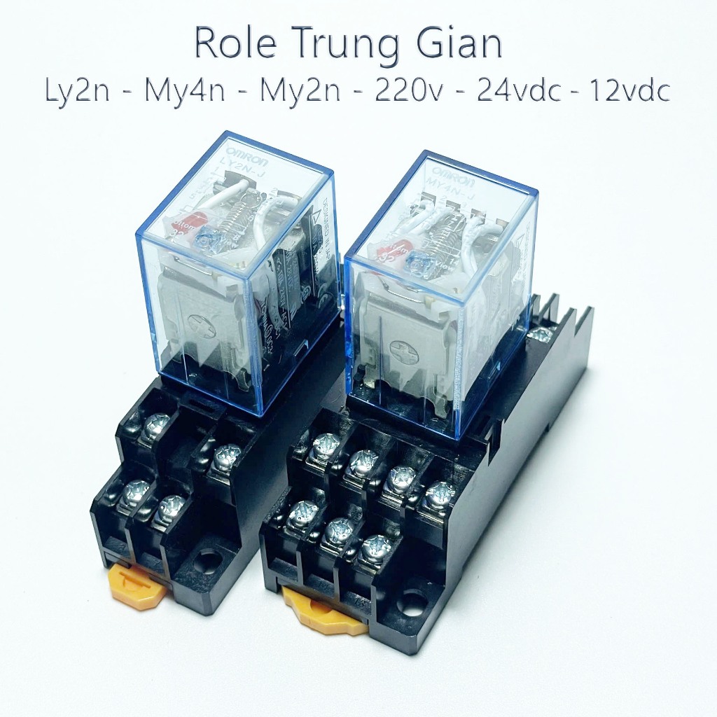 Rơ Le Trung Gian 8 Chân 14 Chân Relay MY4N LY2N MY2N 220V 24VDC 12VDC ...