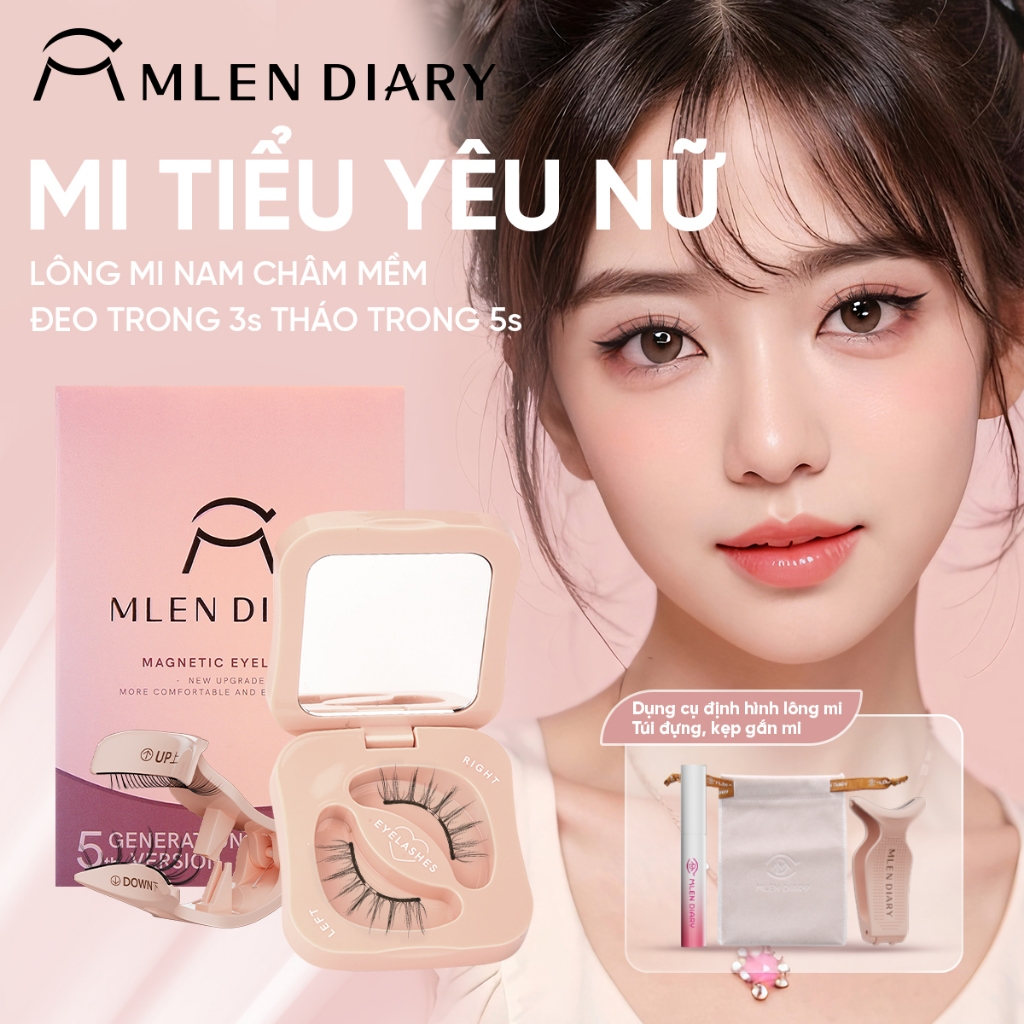 MLEN DIARY Long Mi Giả Nam Châm 3D Mềm Mại Có Thể Tái Sử Dụng Từ Tính ...