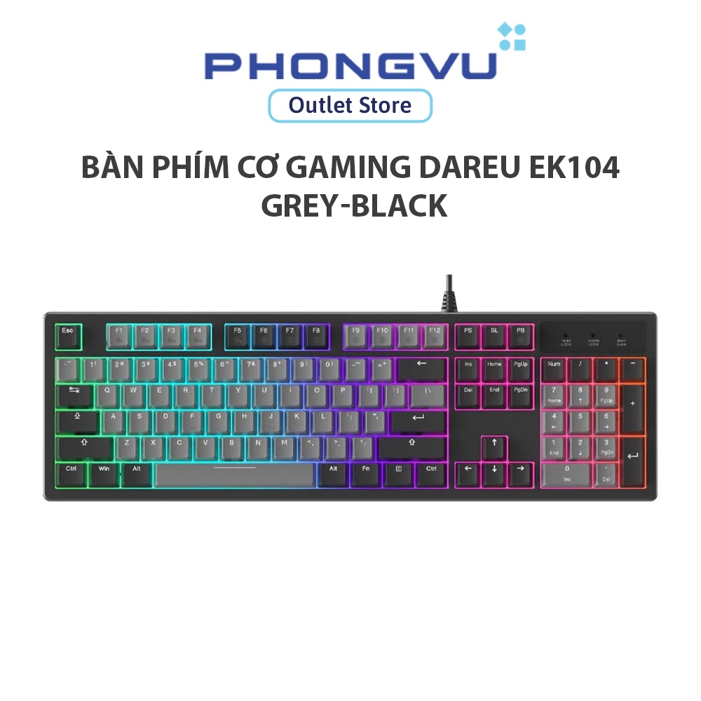 Bàn phím cơ Gaming DAREU EK104 Grey-Black (Dream switch (Linear)/2 ...