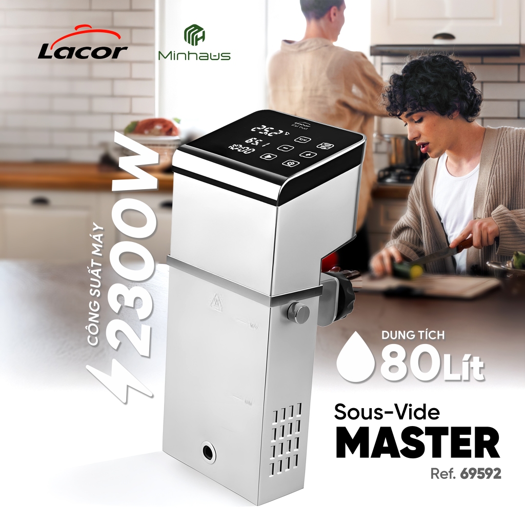 Máy nấu chậm sous vide Lacor 80 lít 69592 Master, công suất 2300W ...