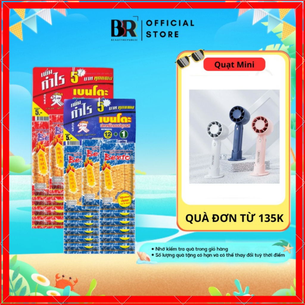 Combo 2 Lốc Snack Mực Bento 4g (26 gói) Đủ Vị Tặng 1 Bánh Que Vị Truyền ...