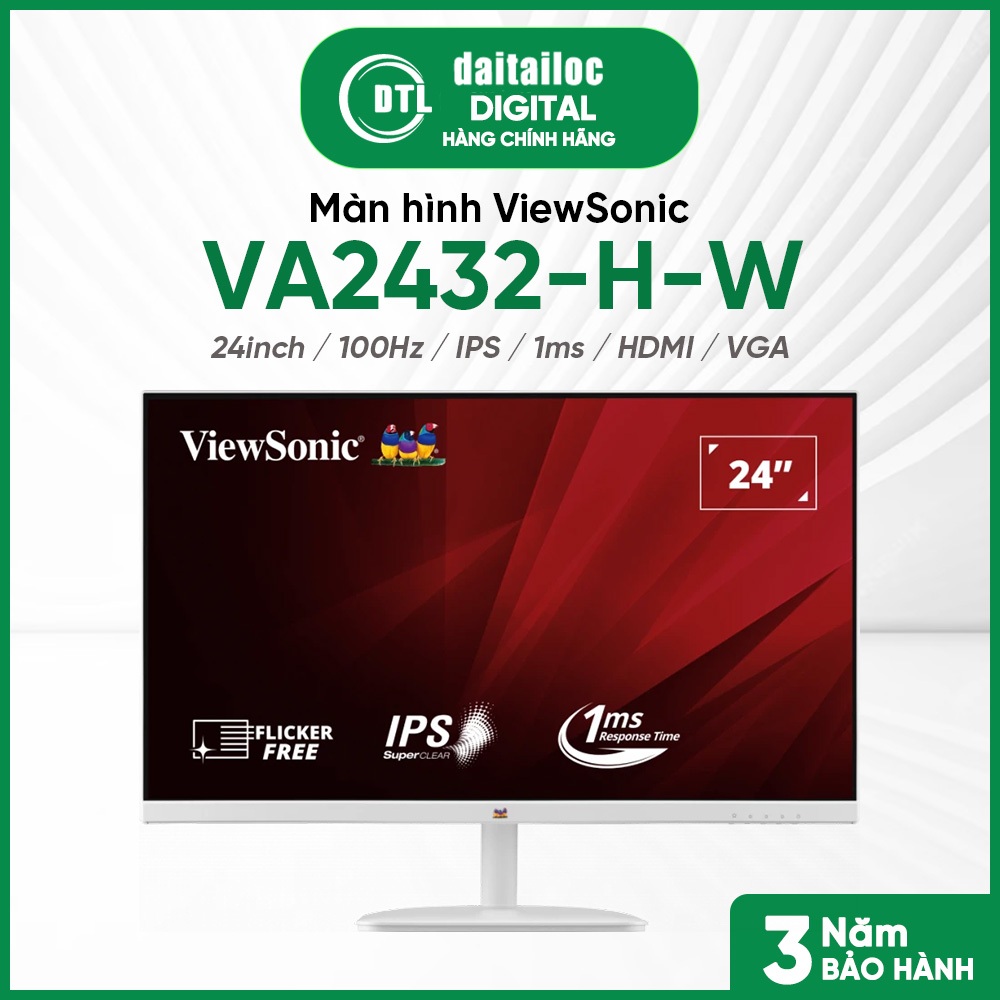 Màn hình ViewSonic VA2432-H-W 24inch 100Hz IPS 1ms HDMI VGA | Chính ...