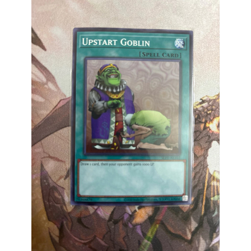 Lá bài thẻ Yugioh Upstart Goblin - Tặng bọc bài nhựa spell | Shopee Việt Nam