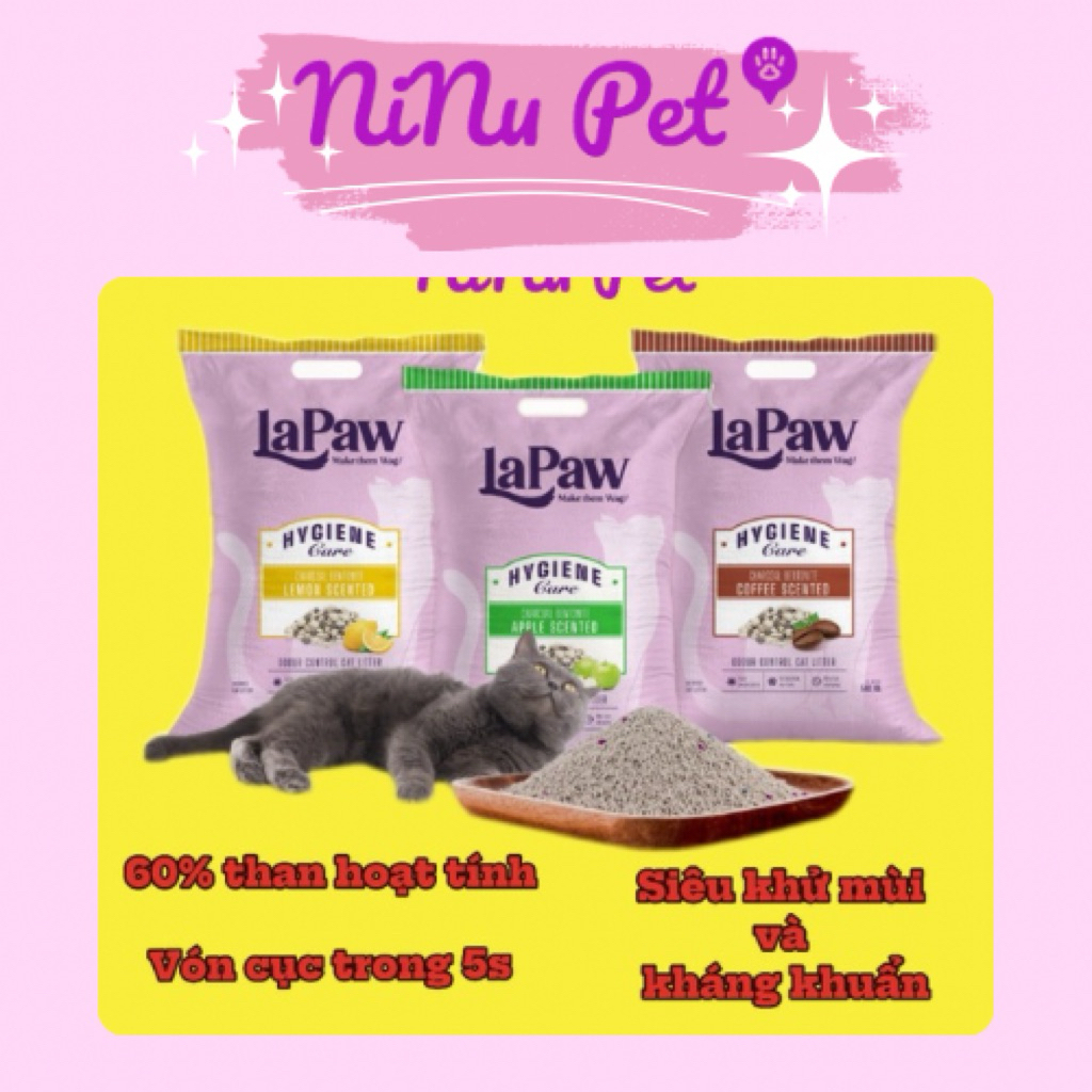 Cát Lapaw Cát vệ sinh cho mèo Lapaw than hoạt tính cao cấp siêu vón cục ...