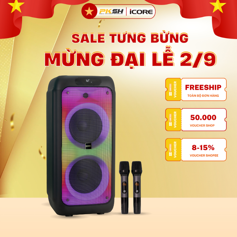 Bộ loa kéo Karaoke iCore X-88 - Âm thanh mạnh mẽ - HÀNG CHÍNH HÃNG ...