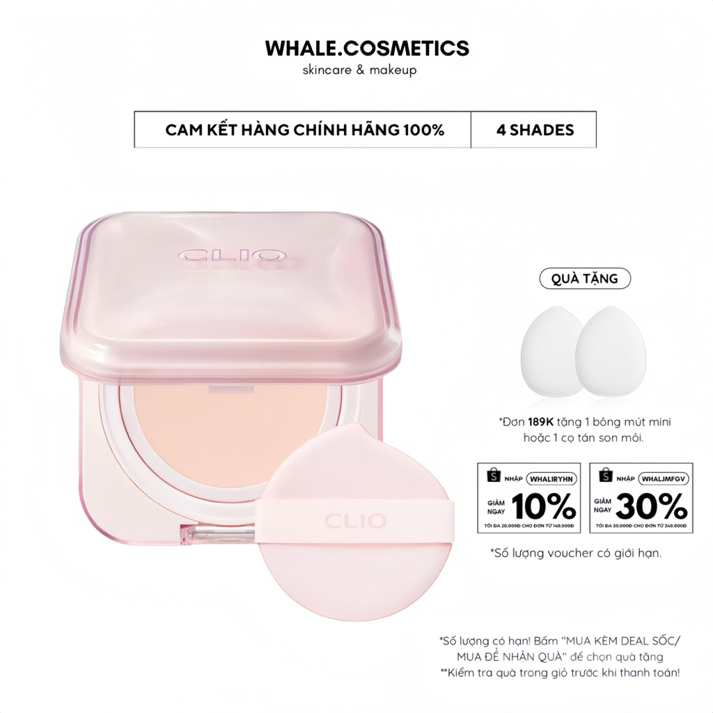 (Mesh Glow) Phấn Nước Che Khuyết Điểm Clio Kill Cover Mesh Glow Cushion ...