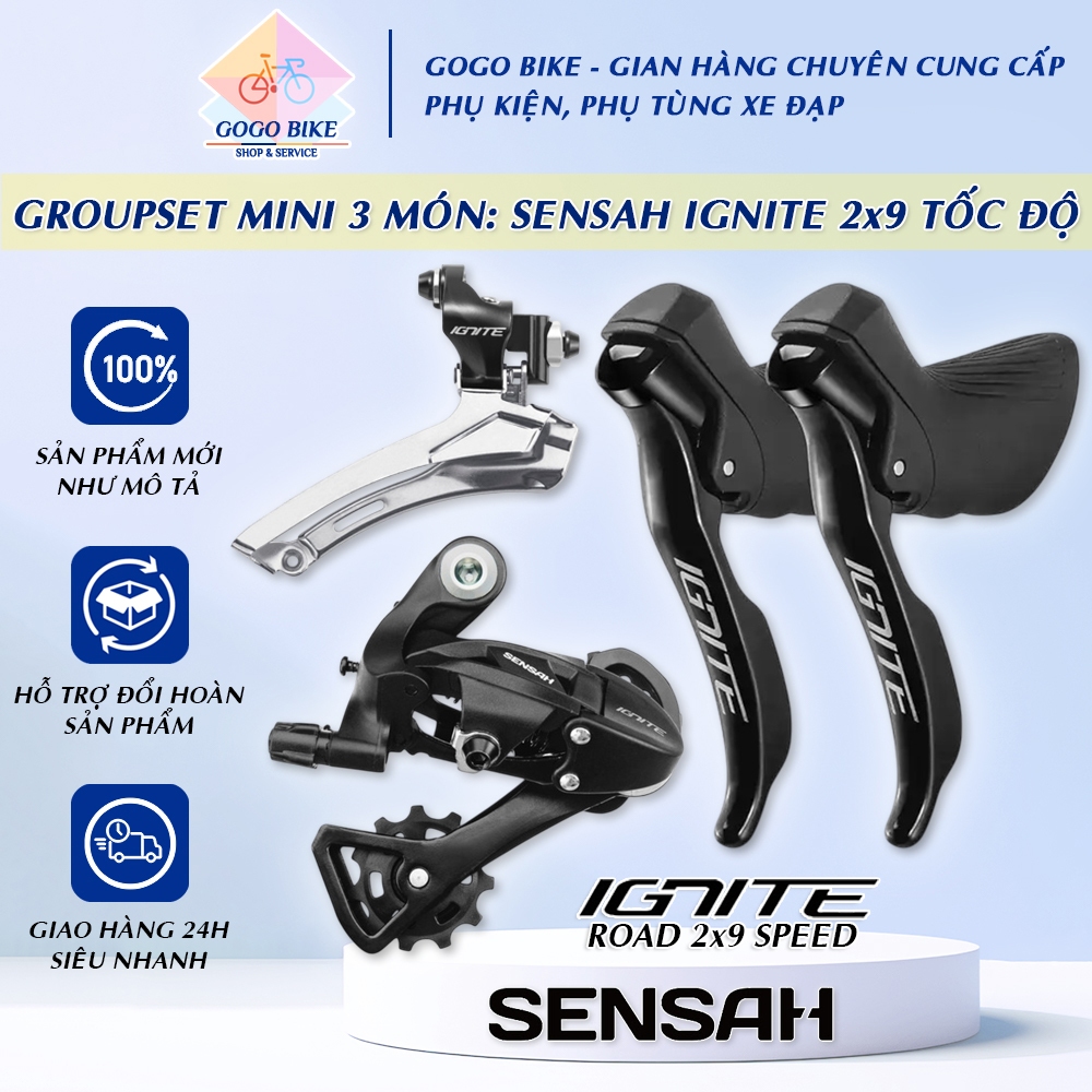 [GoGo Bike] Groupset Mini 3 Món: Tay đề lắc, Củ đề, Sang đĩa xe đạp ...