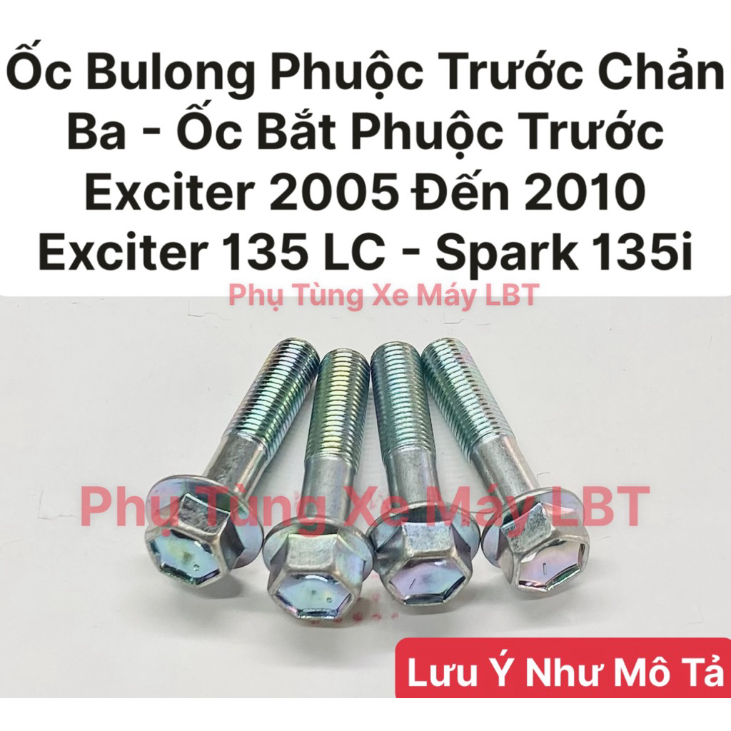 ( Bộ 4 Ốc ) Ốc Bulong Phuộc Trước Chản Ba - Ốc Bắt Phuộc Trước Exciter ...