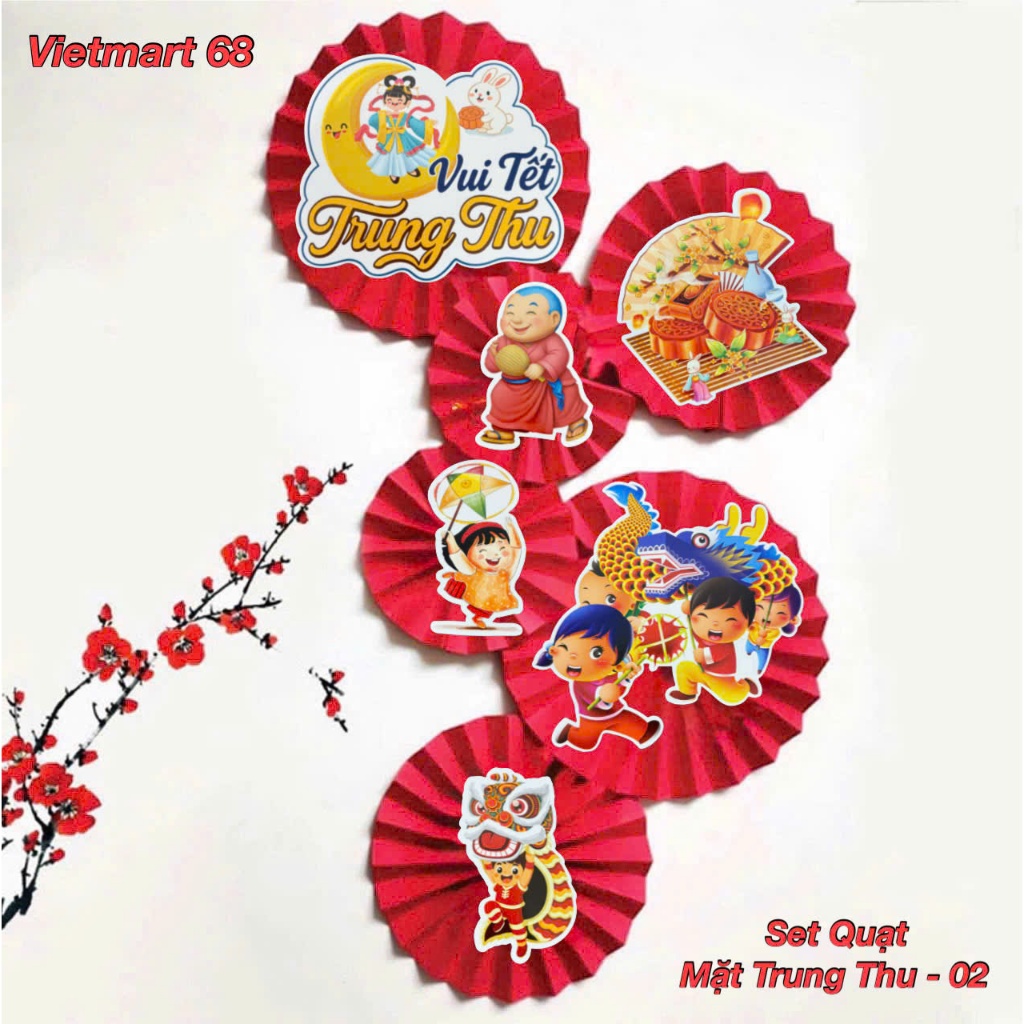 Set 6 Quạt Trang Trí Trung Thu, Lễ Hội, Trang Trí Tết Cổ Truyền - Set 6 ...